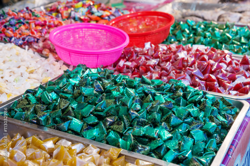 Photo of Thai dessert called "Kalamae" . Stock Photo | Adobe Stock