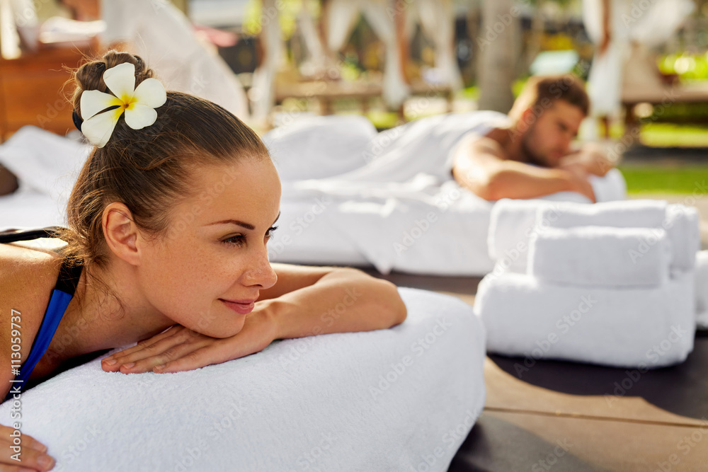 People Relaxing Spa