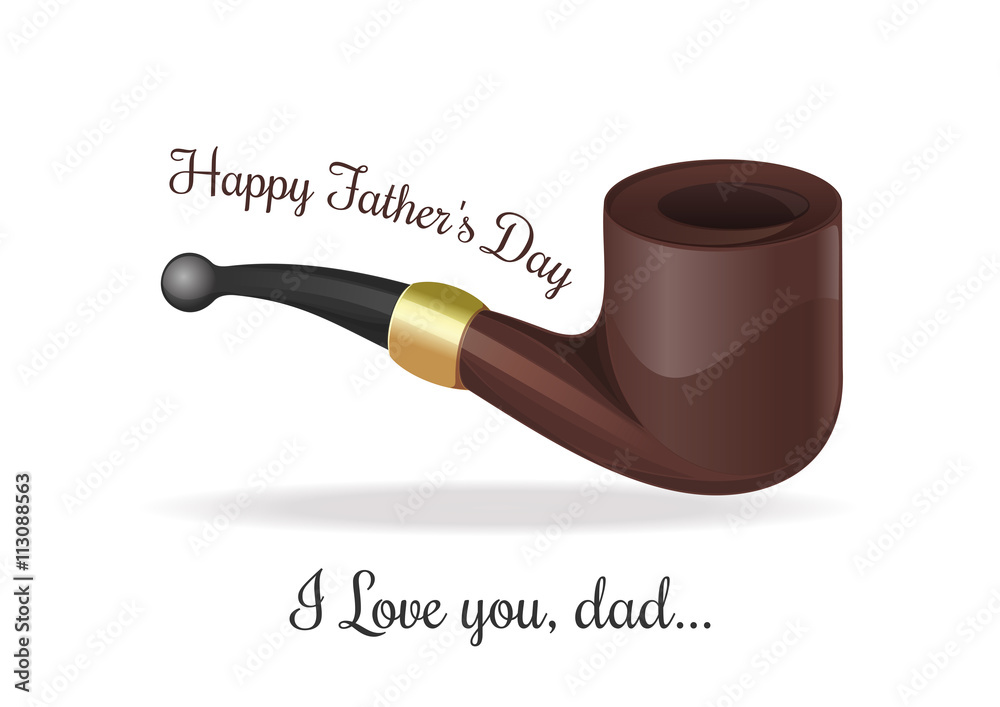 Greeting card for Father's Day. Happy Father's Day. I love you, dad ...