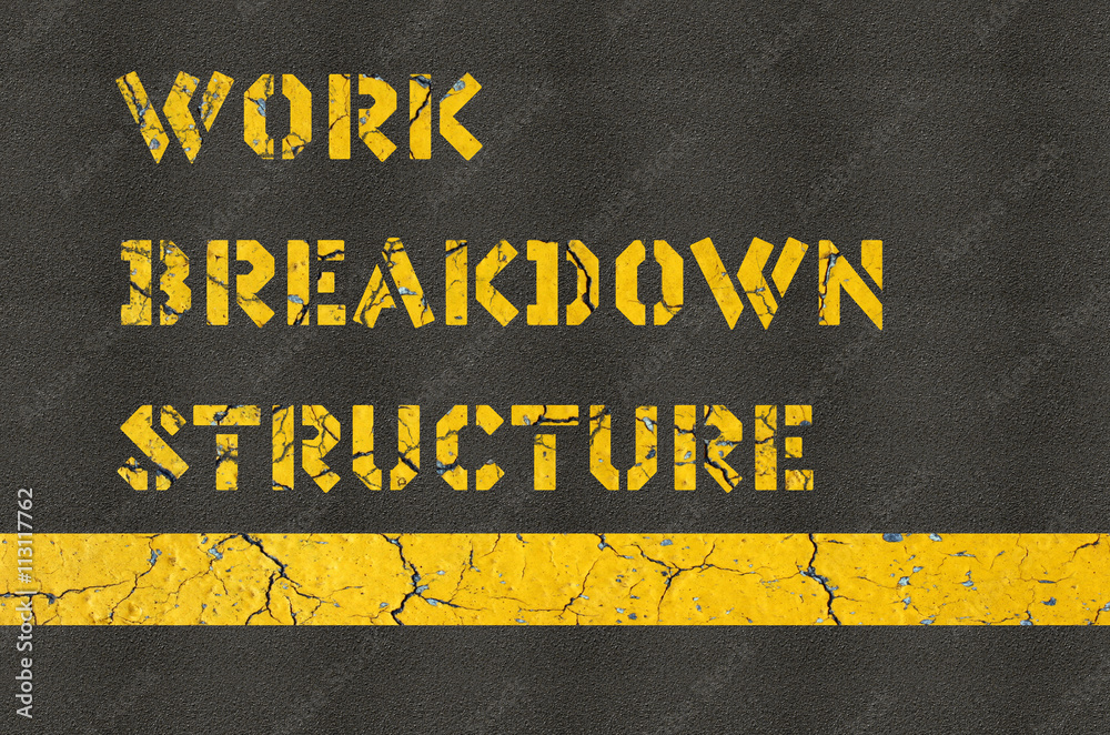 Work Breakdown Structure concept in construction industry Stock Photo ...