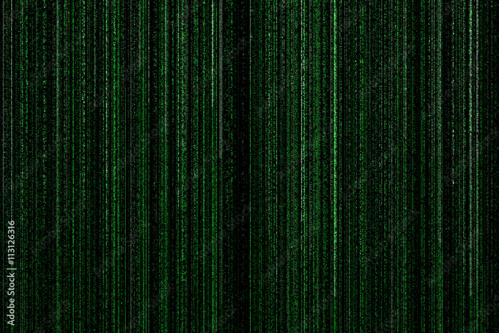 green matrix with lines of falling digital on black background. Stock ...