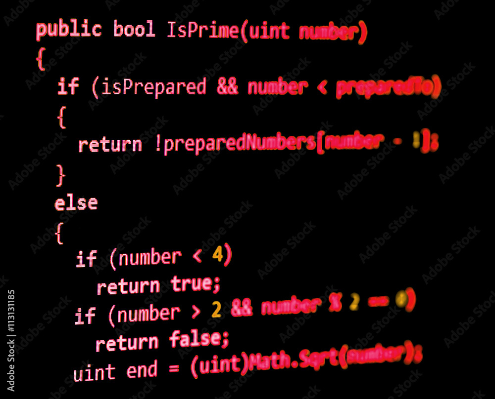 Programming code - red color, written in C# language syntax Stock Photo ... Programming code - red color, written in C# language syntax Stock Photo ...
