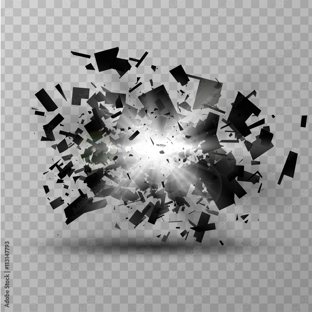 abstract image of explosion, illustration background, dark matter, the ...