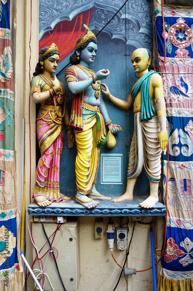 Statues at the Sri Krishnan Bagawan Temple in Singapore Stock Photo ...