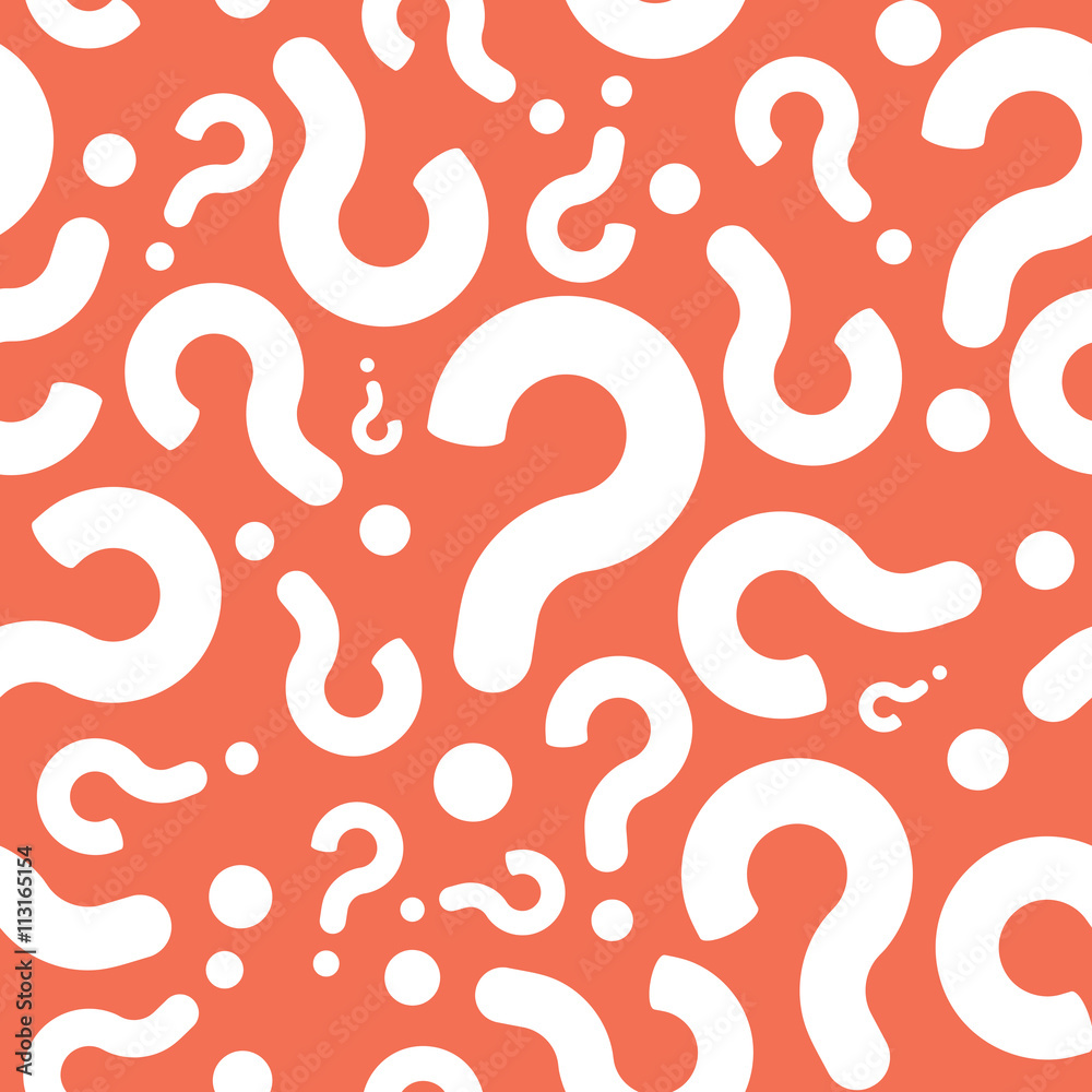 Seamless Question Mark Background Stock Vector | Adobe Stock