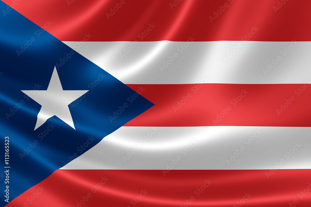 Flag of the Commonwealth of Puerto Rico Stock Illustration | Adobe Stock
