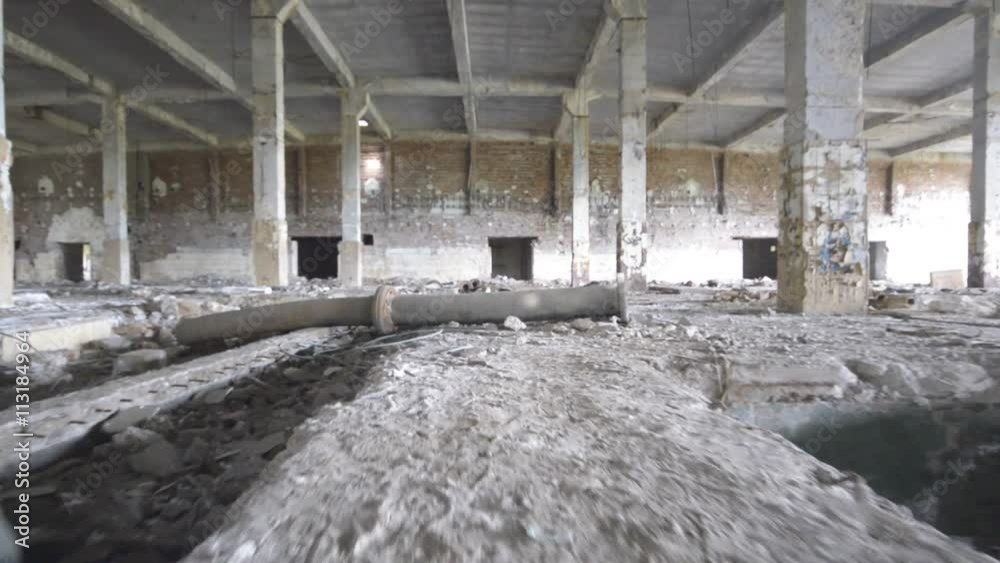 ruins of a very heavily polluted industrial factory, place was known as ...