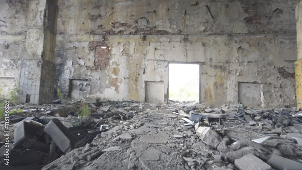 ruins of a very heavily polluted industrial factory, place was known as ...