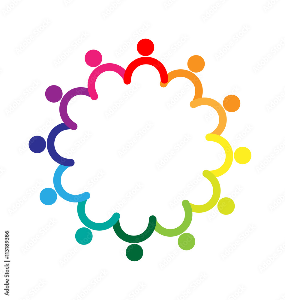 Logo teamwork holding hands vector design Stock Vector | Adobe Stock