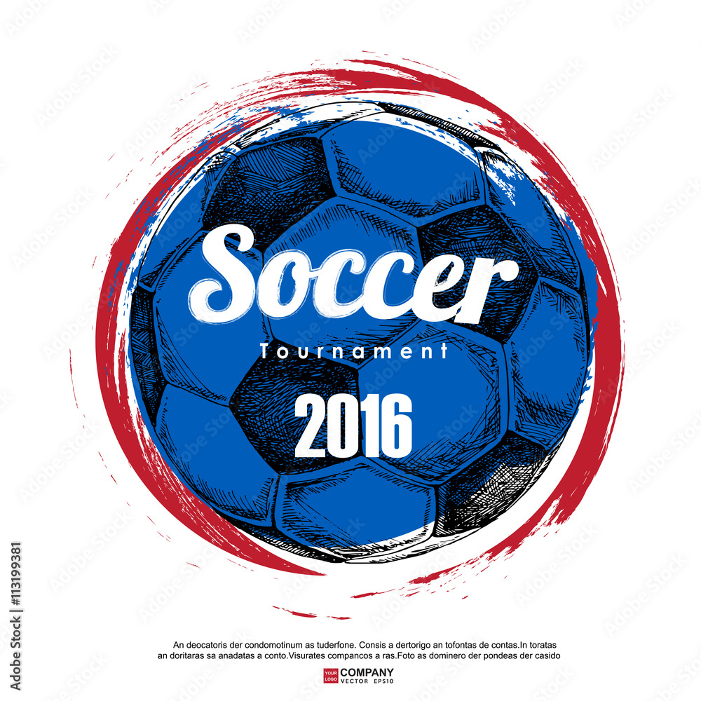 Drawing of soccer background ,Poster ,Brochure Stock Vector | Adobe Stock