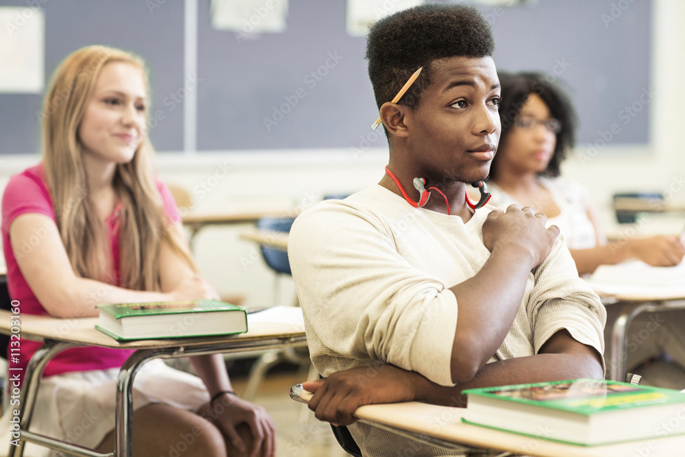 Students in classroom during lesson Stock Photo | Adobe Stock