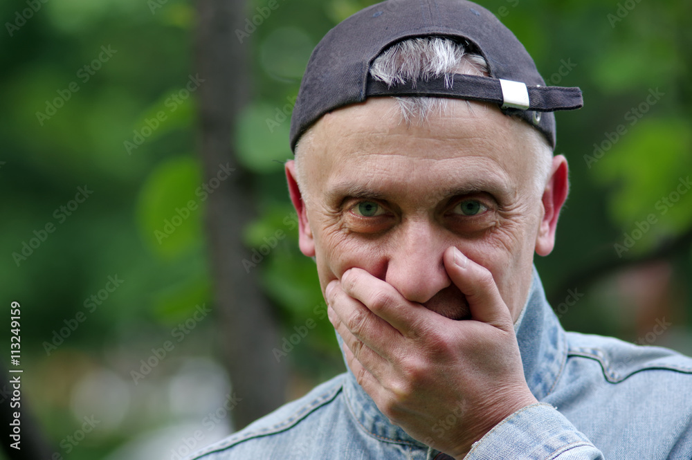 Shy Man Laughing Stock Photo | Adobe Stock