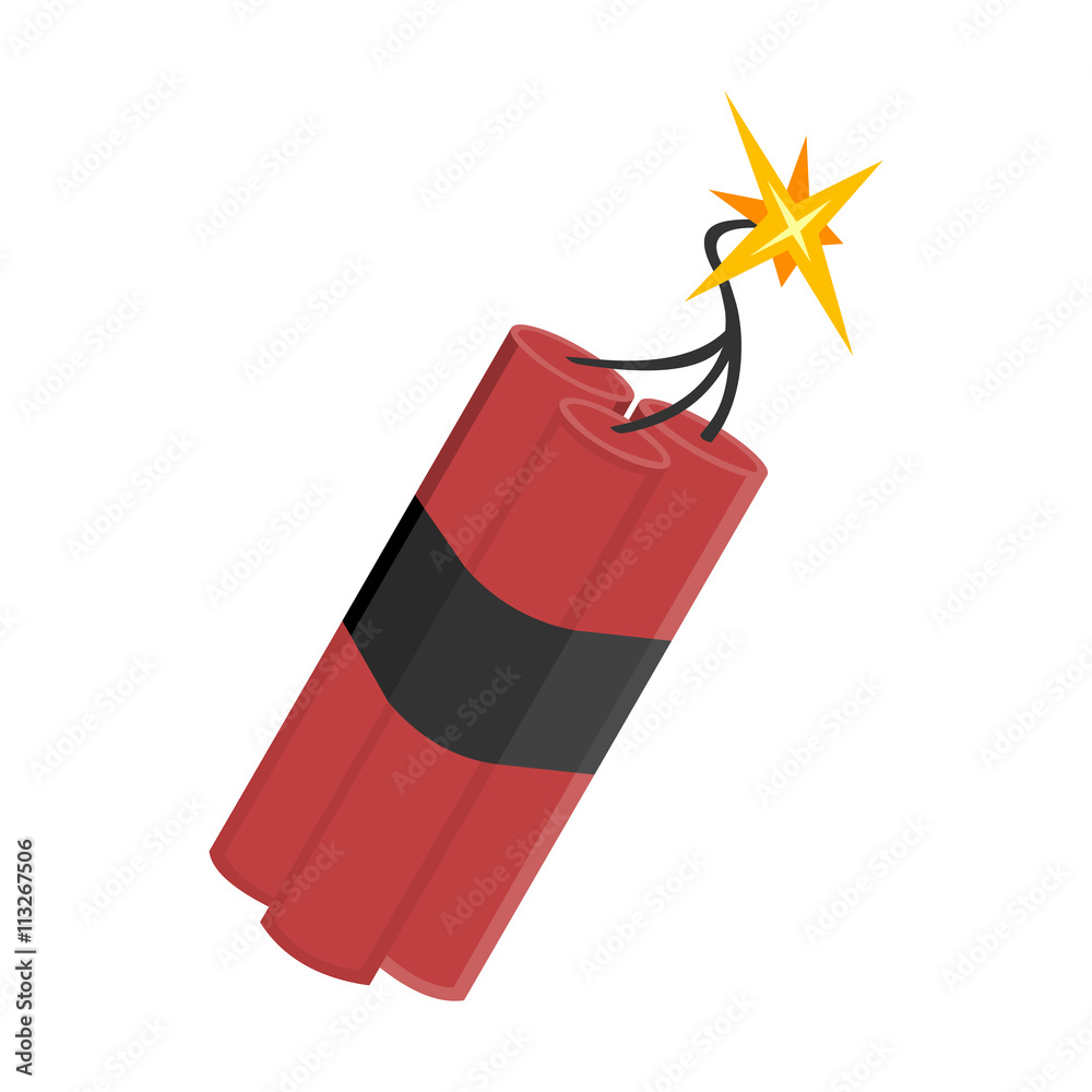 Dynamite icon cartoon. Singe western icon from the wild west set. Stock ...