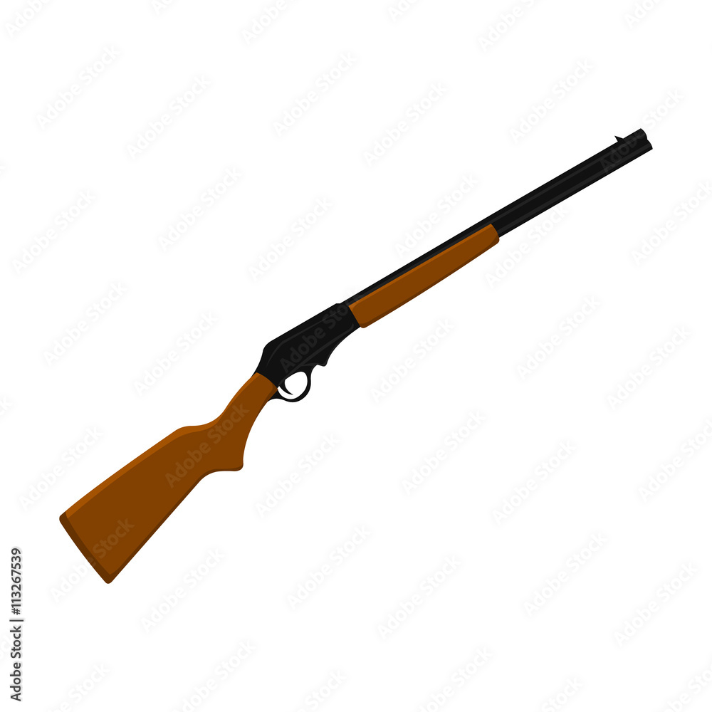 Shotgun icon cartoon. Singe western icon from the wild west set. Stock ...