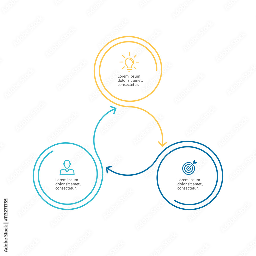 Linear infographics. Minimalistic chart, diagram. Stock Vector | Adobe ...