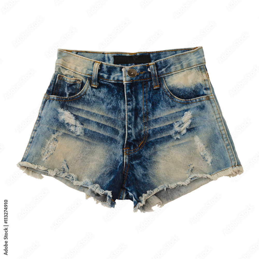 short jean isolated on white background with working path Stock Photo ...