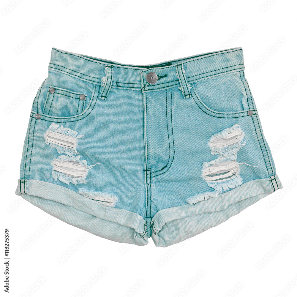 short jean isolated on white background with working path Stock Photo ...