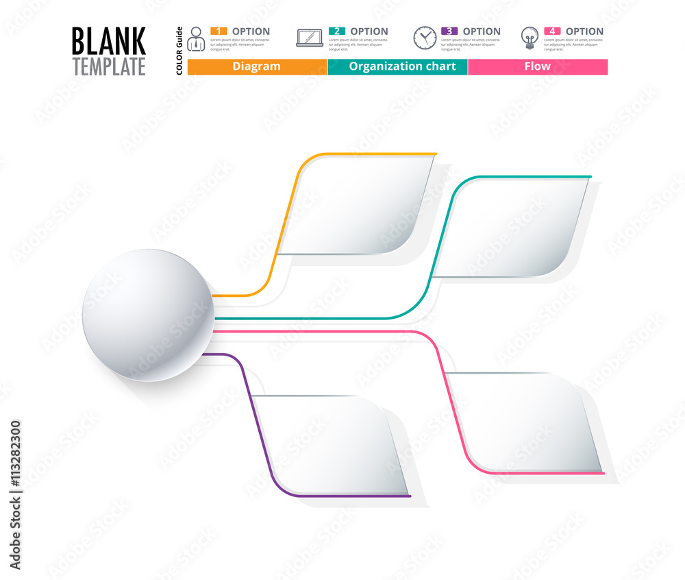 Diagram Template, Organization chart template. flow template, bl Stock ...