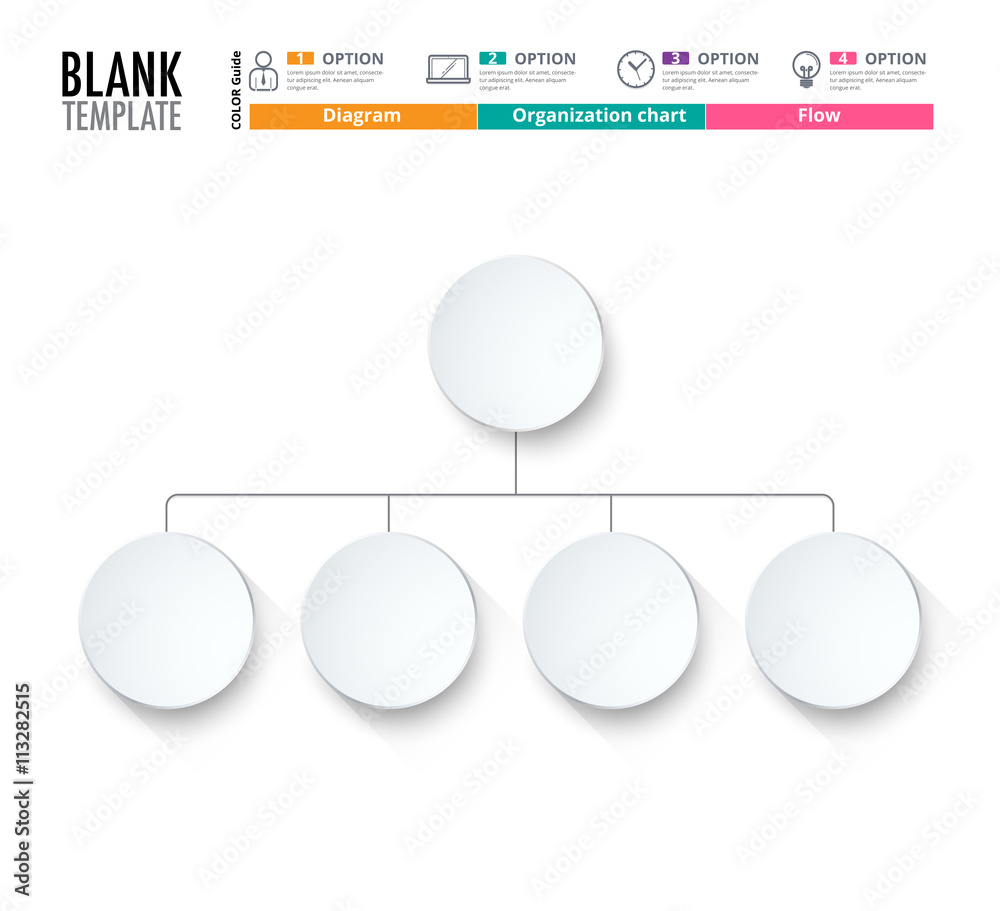 Diagram Template, Organization chart template. flow template, bl Stock ...