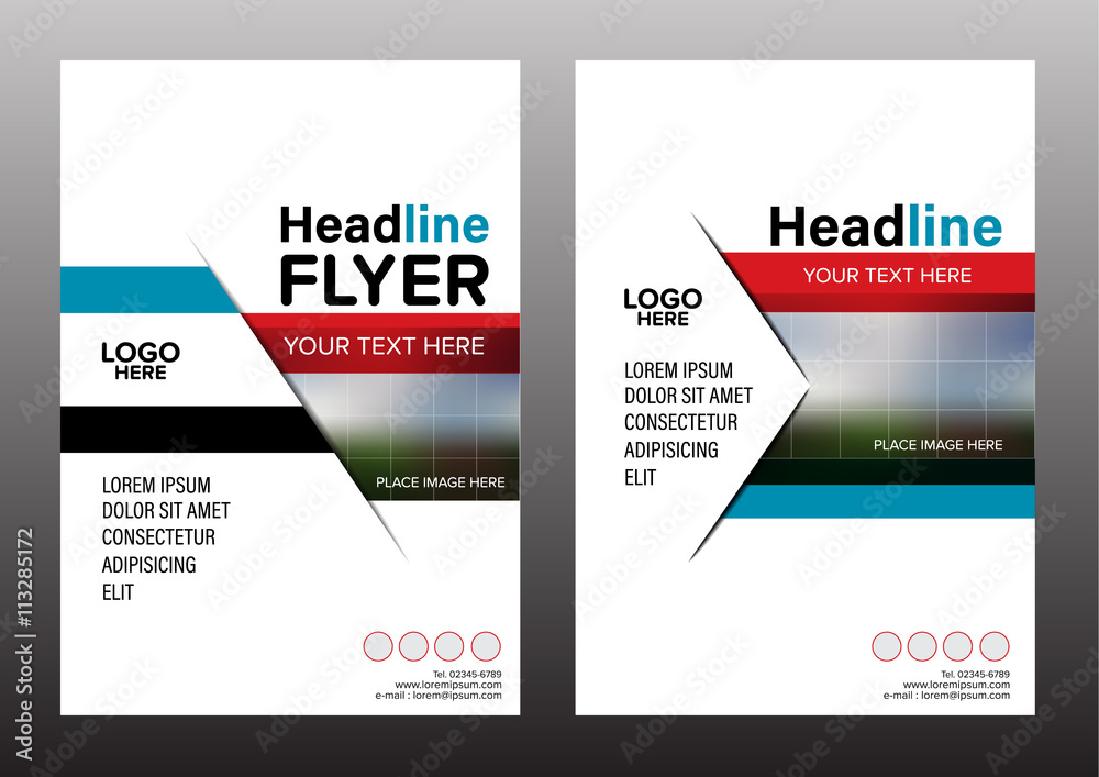 colorful stripes annual report brochure flyer design template vector ...