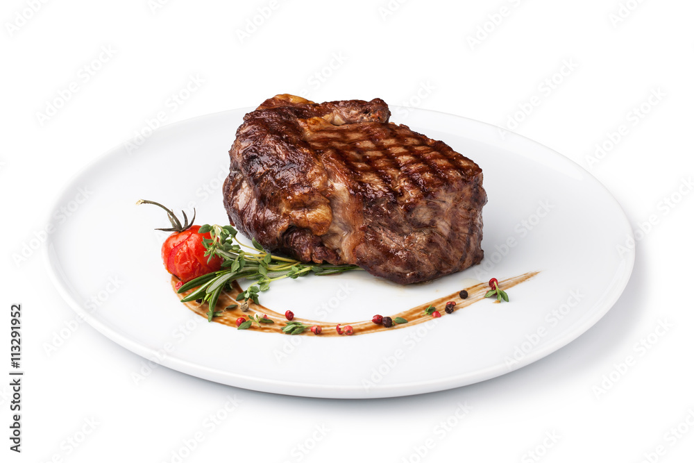 Grilled beef steak Stock Photo | Adobe Stock