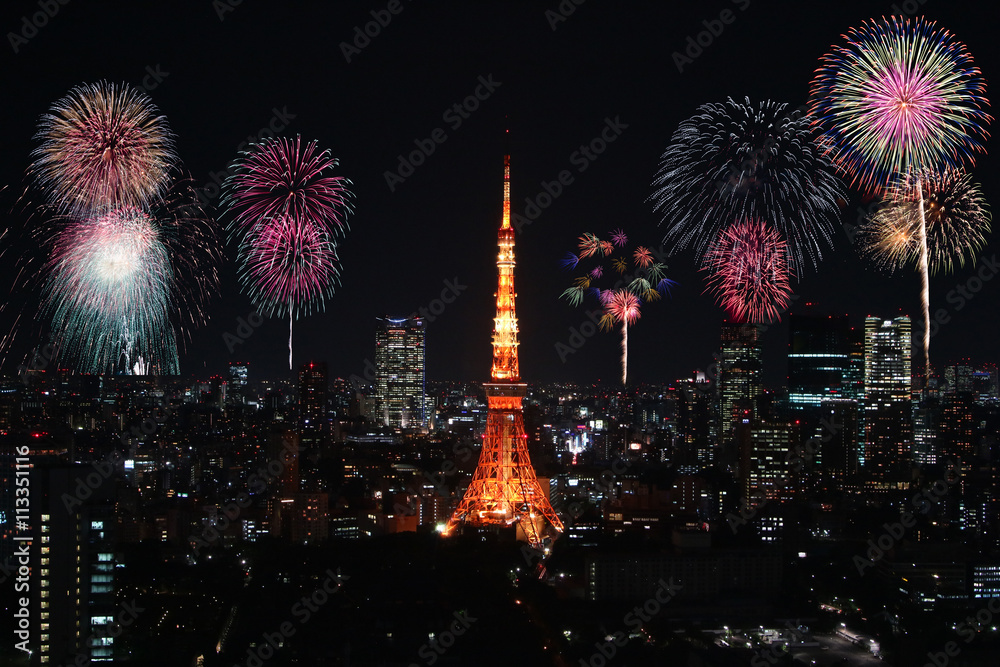 Tokyo fireworks,image Stock Photo | Adobe Stock