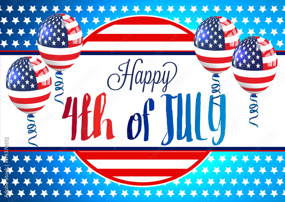 Happy 4th Of July Banner Clipart