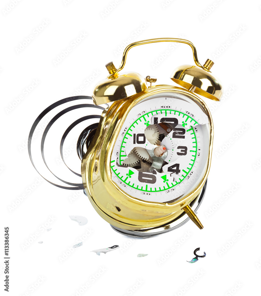 Broken alarm clock Stock Photo | Adobe Stock