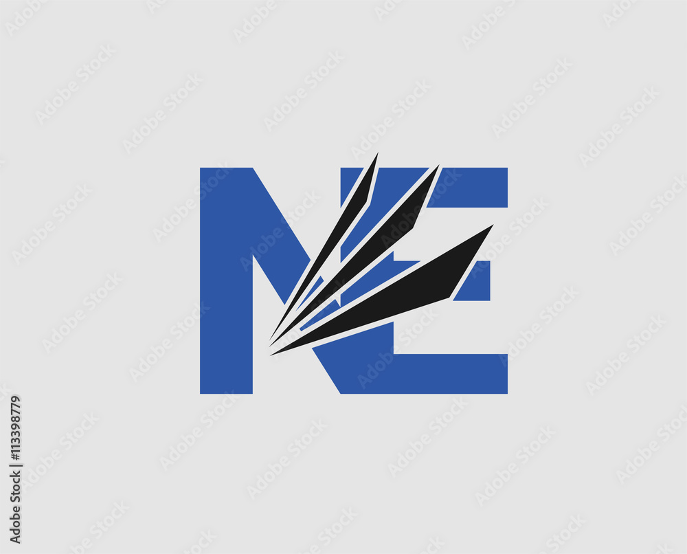 Ne logo Stock Vector | Adobe Stock