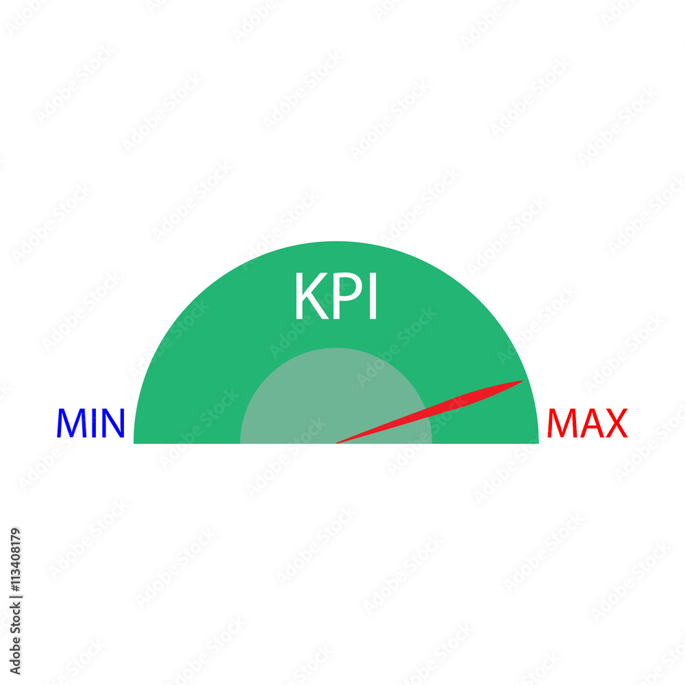 infographic - the gauge of KPI - vector illustrator eps 10 Stock Vector ...