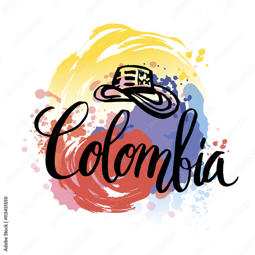 Vector illustration independence day of Colombia. vector de Stock ...