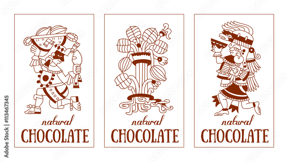 Chocolate Aztec Drawing