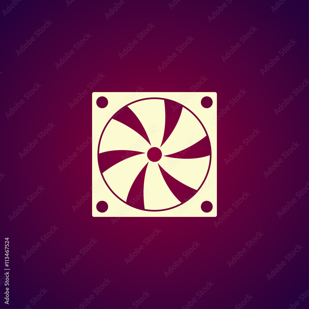 Computer cooling fan icon Stock Vector | Adobe Stock