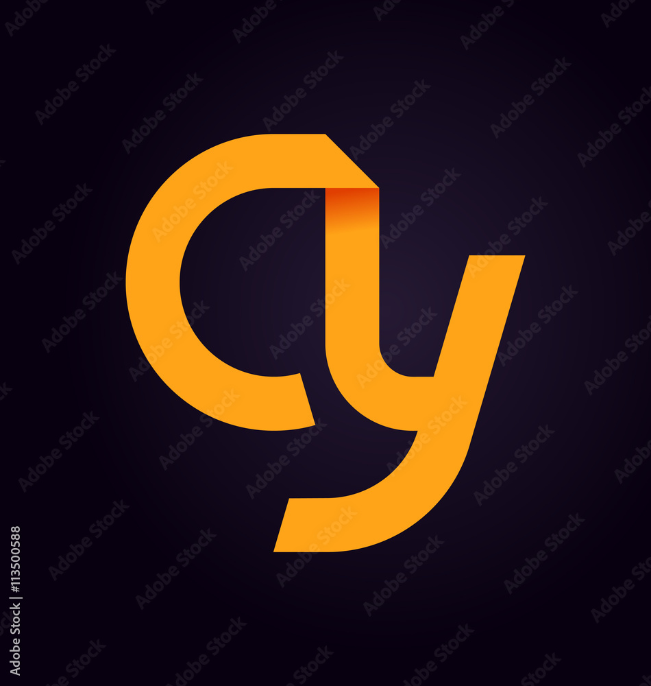 CY Two letter composition for initial, logo or signature Stock Vector ...