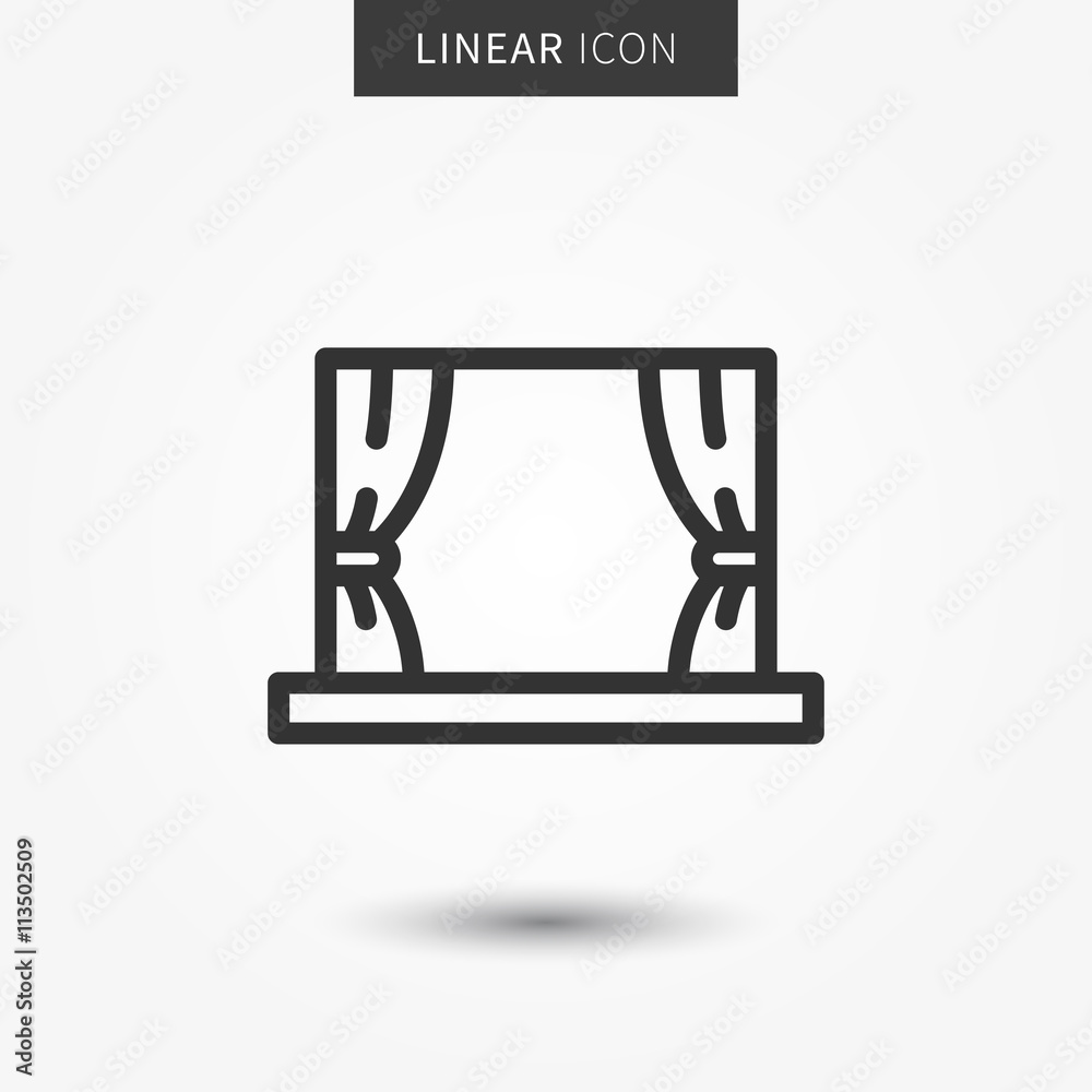 Stage icon vector illustration. Isolated stage line symbol. Stock ...