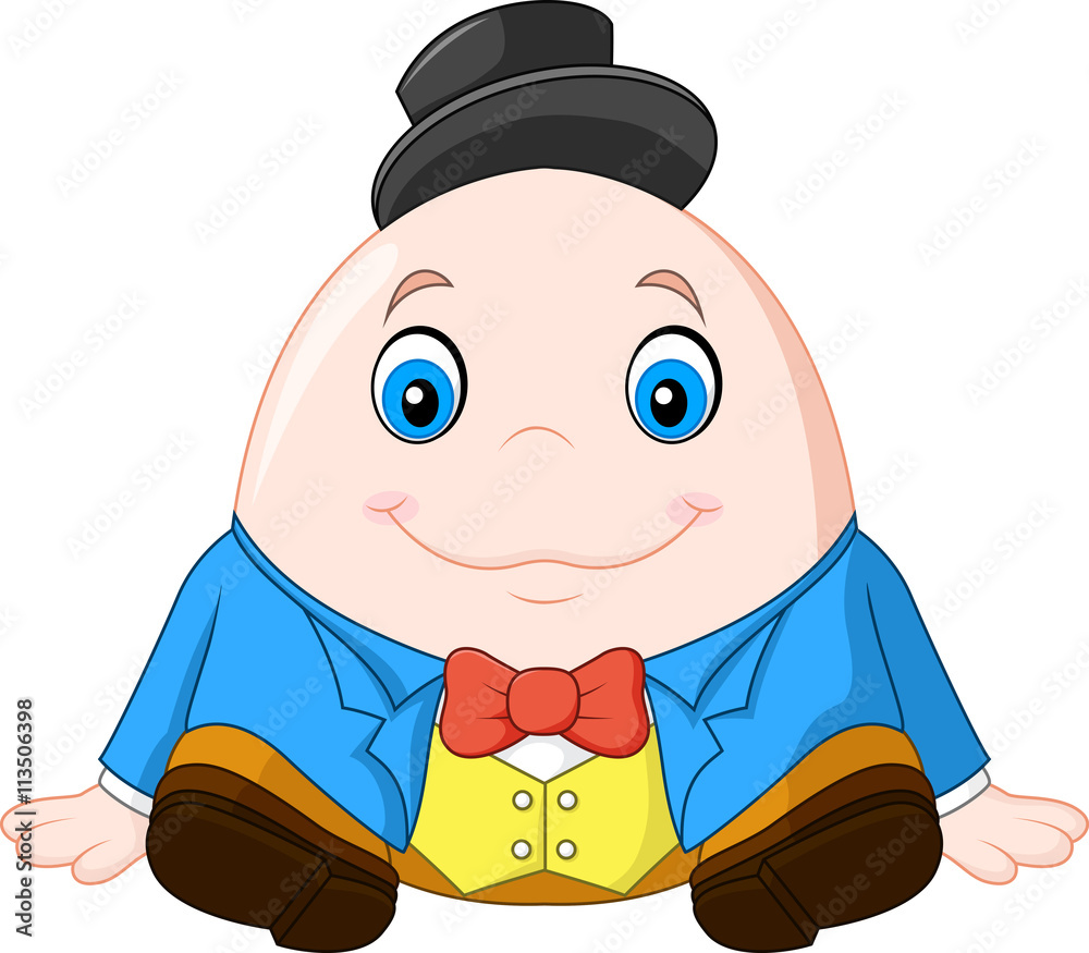 Humpty Dumpty Cartoon Stock Vector | Adobe Stock