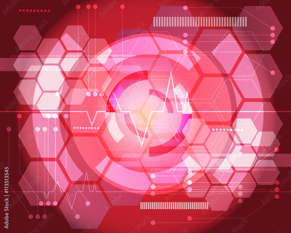 Red technology background design vector illustration. Stock Vector ...
