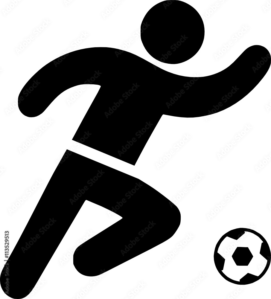 Fußballer Icon Stock Vector | Adobe Stock