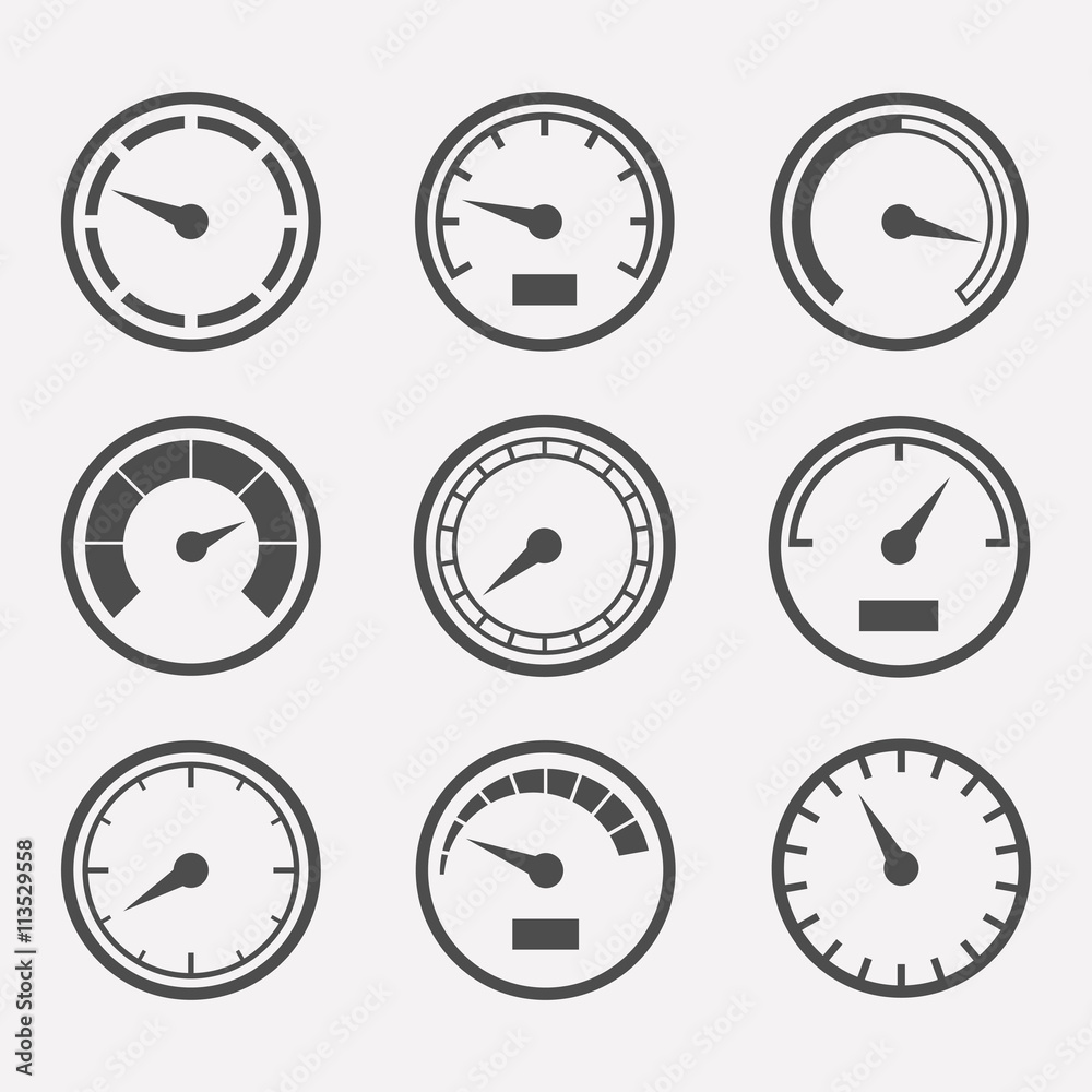 Meters vector set Stock Vector | Adobe Stock