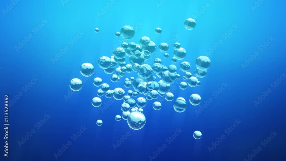 Blue bubbles - 4K Digital animation Stock Video | Adobe Stock
