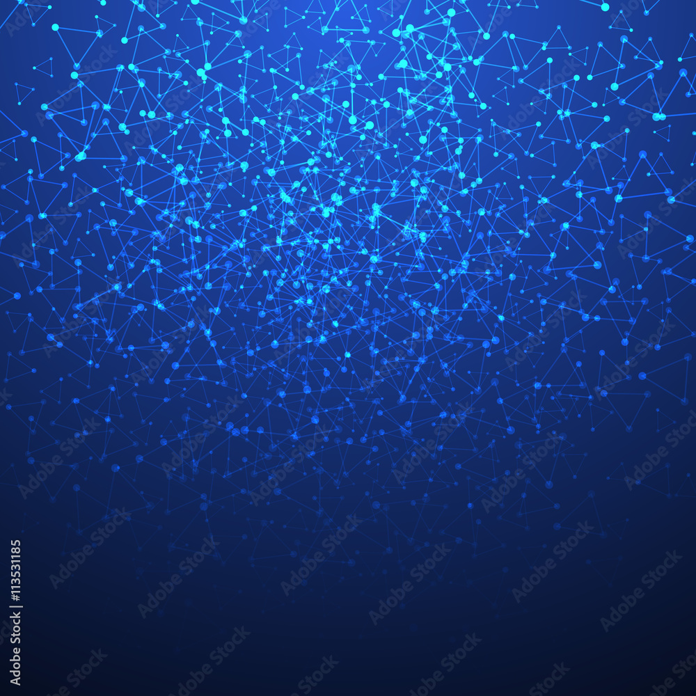 Blue connection triangle background. Vector illustration Stock Vector ...