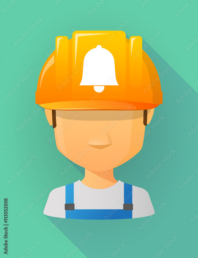 Worker male avatar wearing a safety helmet with vector de Stock | Adobe ...