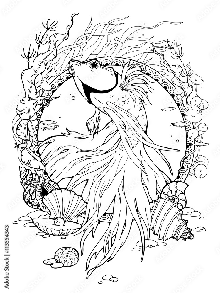 Beta Fish Coloring Pages