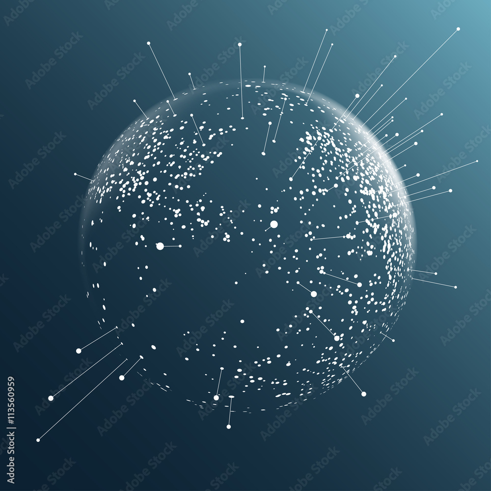 Dot sphere effect Stock Vector | Adobe Stock