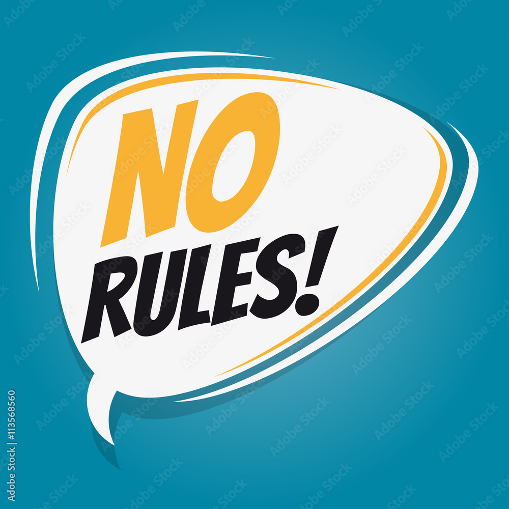 no rules retro speech bubble Stock Vector | Adobe Stock