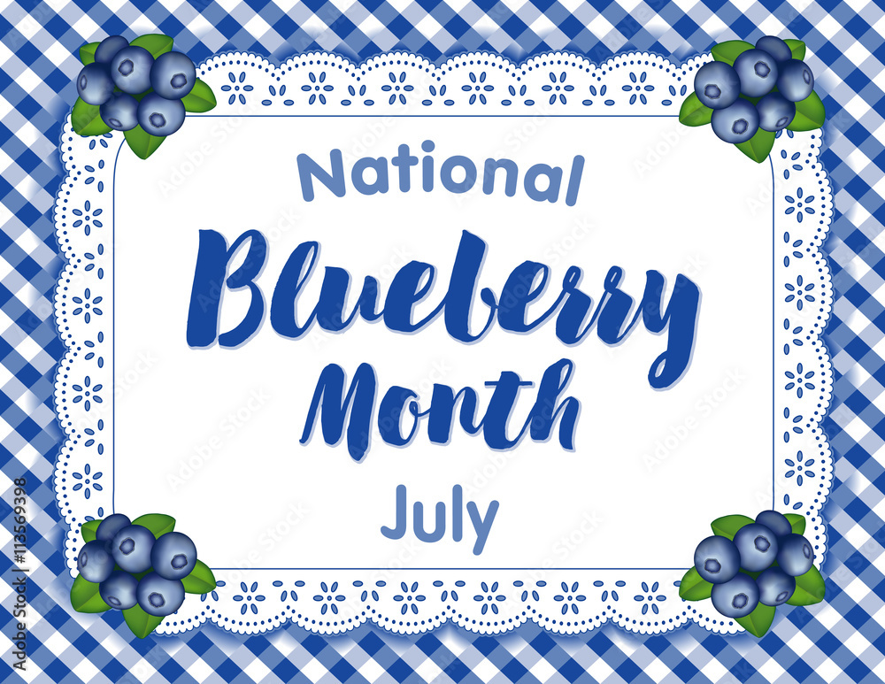 Blueberry Month, celebrated each July in USA, juicy berries isolated on ...