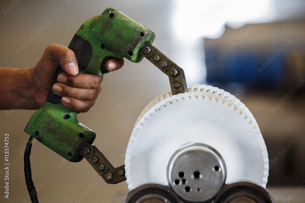 Magnetic particle Inspection for check carck and surface defect Stock ...