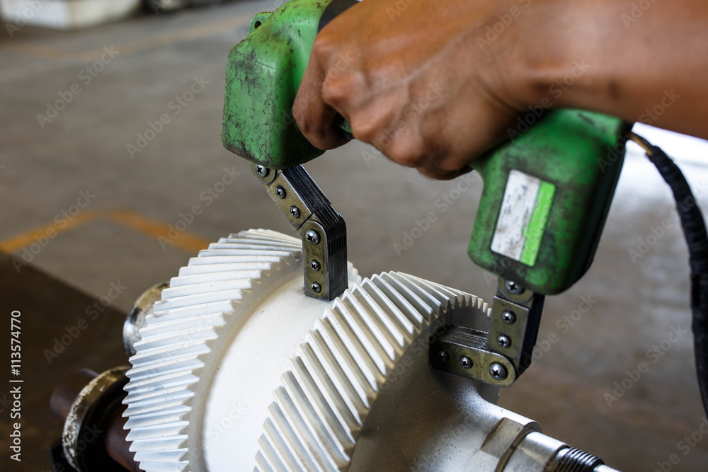 Magnetic particle Inspection for check carck and surface defect Stock ...