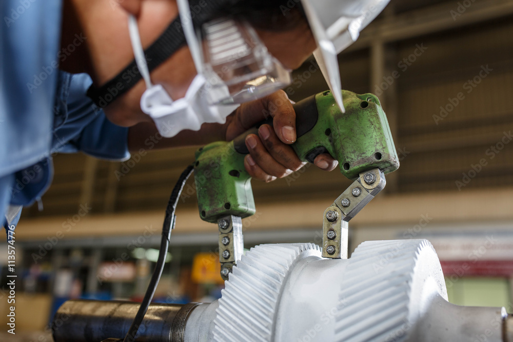 Magnetic particle Inspection for check carck and surface defect Stock ...