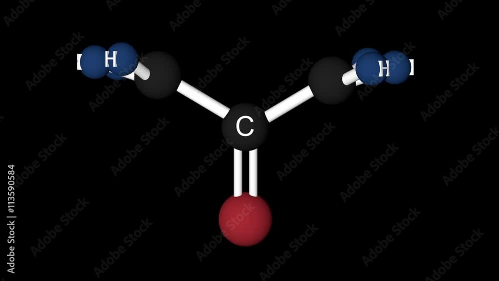 Acetone. molecule structure. Molecular structure of acetone, 3D ...